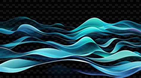 Ondas acrílicas iluminadas colagem de ondas onduladas textura wa y2k