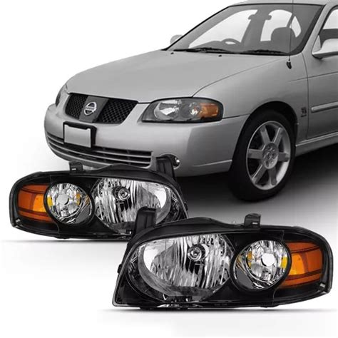 Nissan Sentra 2004 2006 Juego De Faros F Negro Tipo Se R Meses Sin