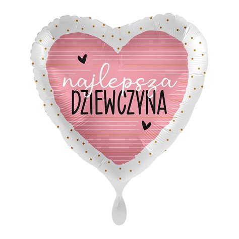 Balon Foliowy Serce Najlepsza Dziewczyna Cm Amscan Przyj Cia I