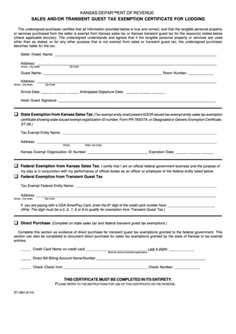 Fillable Sales And Or Trasales And Or Transient Guest Tax Exemption