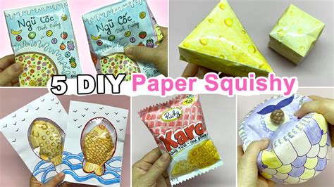 5 DIY Paper Squishy Tổng hợp 5 mẫu Squishy giấy Liam Channel YouTube