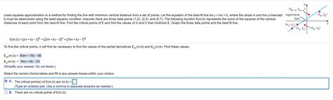 solved least squares approximation is a method for finding