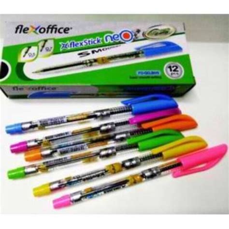 12pcs 0 5mm 0 7mm Flexoffice FO GELB019 Flexstick NEO Smooth Ink Pen