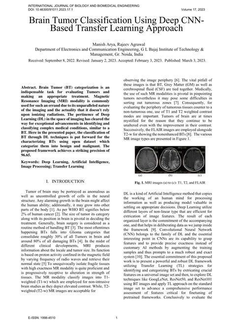 pdf brain tumor classification using deep cnn based transfer learning approach