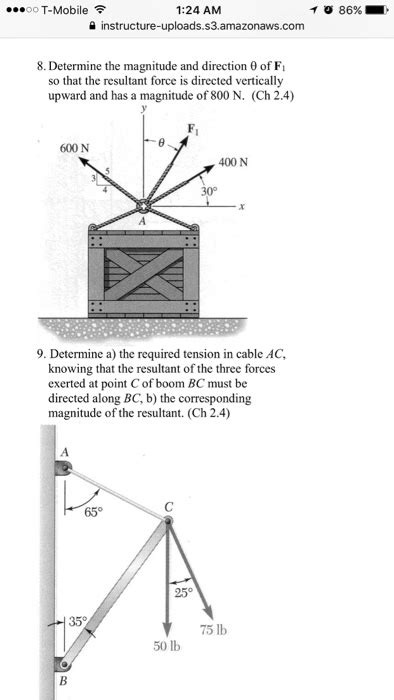 Solved Determine The Magnitude And Direction Theta Of F 1 So Chegg