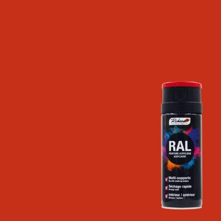Peinture aérosol RAL 2002 vermillon colorants pigments fr