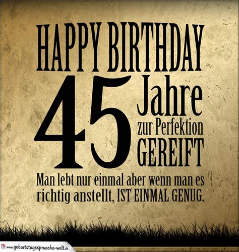 45 Geburtstag Retro Geburtstagskarte Geburtstagssprüche Welt