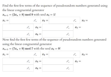 solved find the first few terms of the sequence of