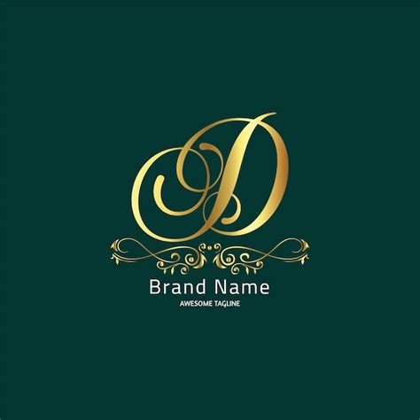 Goldene Luxus D Logo Design Vorlage Premium KI Generierter Vektor