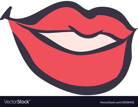 Cartoon Red Lips Smile Lipstutorial Org