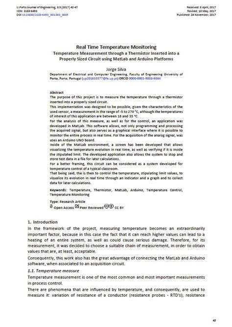real time temperature monitoring temperature measurement through a thermistor inserted into a