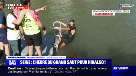 Anne Hidalgo se baigne dans la Seine Les internautes réagissent
