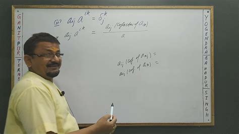 tensor algebra 21[reciprocal tensors] by yb singh knipss naac a sultanpur youtube