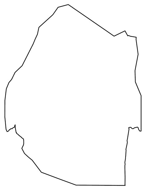 Eswatini Map Cities And Roads GIS Geography
