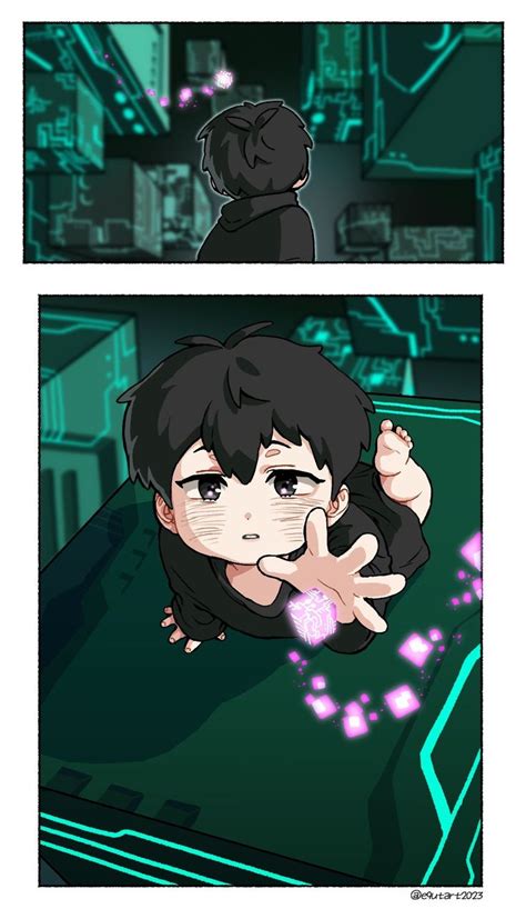 An Anime Scene With Two Different Scenes
