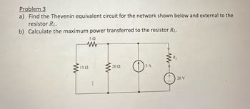 Answered Problem 3 A Find The Thevenin Bartleby