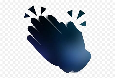 Clapping Hands Together Clipart Png Black And White Emoji Clap Emoji