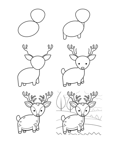 Idées de dessin Biche Comment dessiner Biche