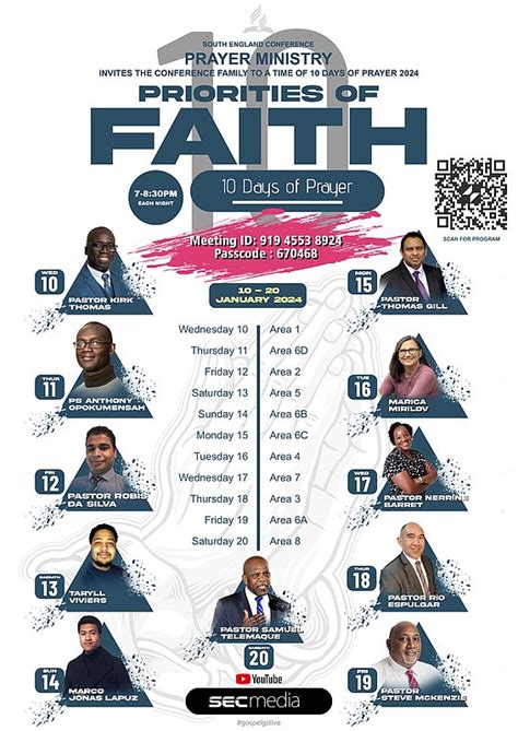 Days Of Prayer Priorities Of Faith Adventist Church In Uk And