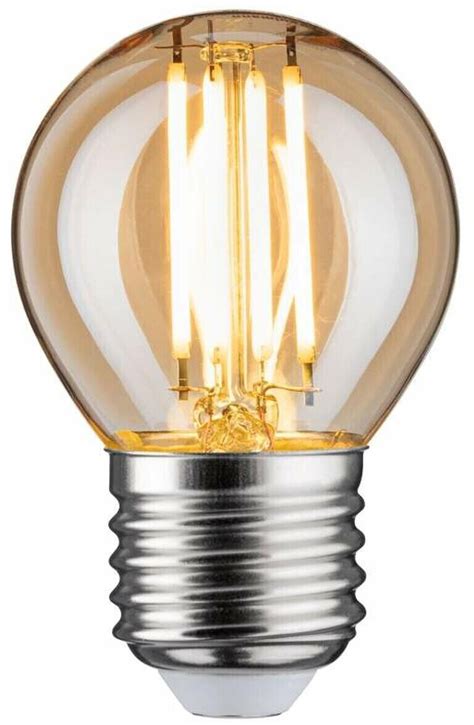 Paulmann LED Filament Tropfen P45 E27 4 7W 2500K 430lm Dimmbar Goldglas