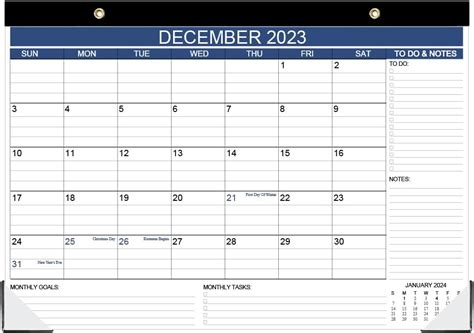 Calendario De Escritorio Desde Octubre De Hasta