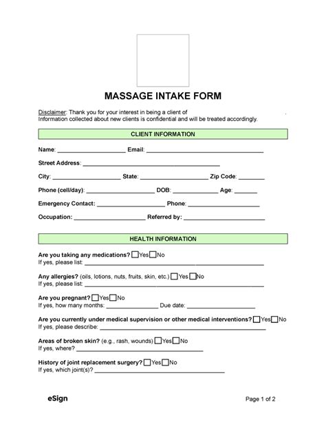 Free Massage Therapy Consent Form Pdf Word