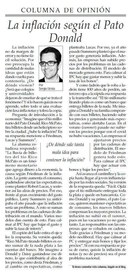 John Müller on Twitter Sergio Urzúa es un economista chileno