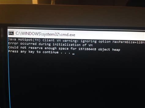 Error Occured During Initialization Of VM SpigotMC High Performance