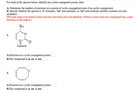 solved for each of the species below identify any cyclic
