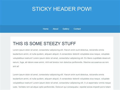 Sticky Navigation Bar On Scroll With Jquery Codehim