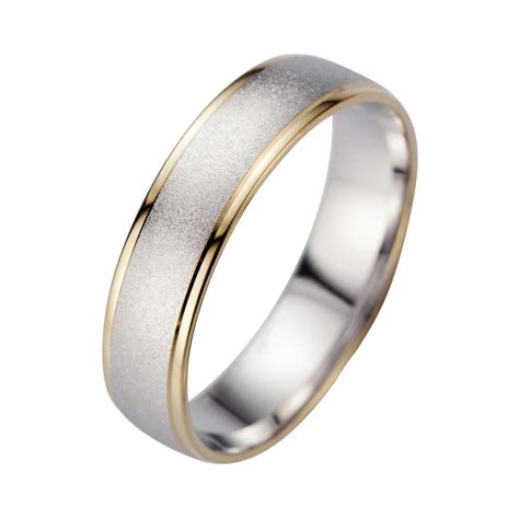 Unique Eheringe Gelb und Weißgold mit Brillant Breite 5 5 mm WR0800