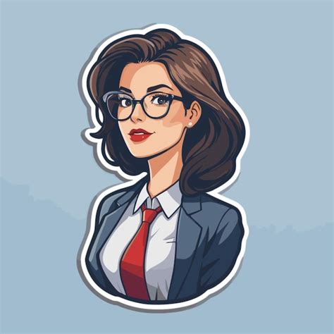 Vector De Dibujos Animados De Mujer De Negocios Vector Premium