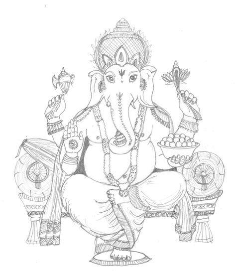 Printable Coloring Pages Hindu Mythology Ganesh Gods And Goddesses