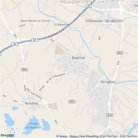 Plan Sauvian Carte De Sauvian Et Infos Pratiques