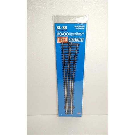 Peco SL 88 HO OO Large Radius Right Hand Turnout Code 100 Streamline