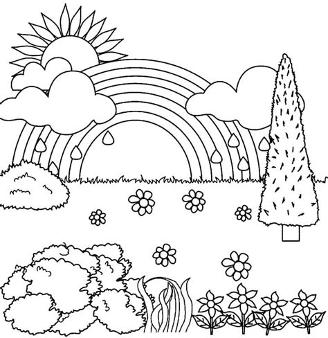 50 Desenhos para colorir de Arco íris Como fazer em casa