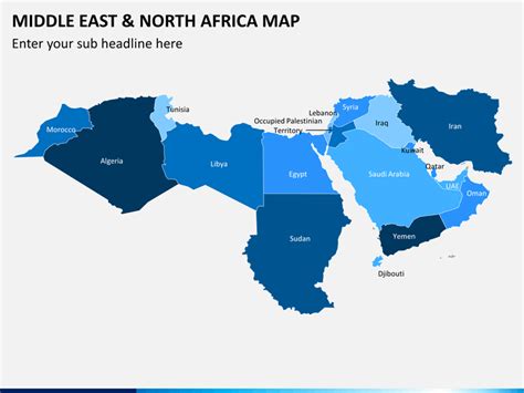 Middle East And North Africa Mena Map For Powerpoint And Google