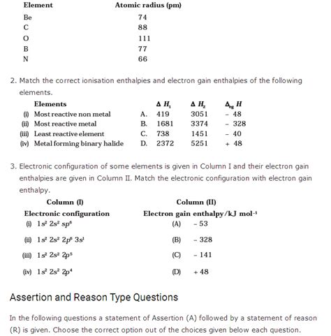 Important Questions For Class Chemistry Chapter Classification Of
