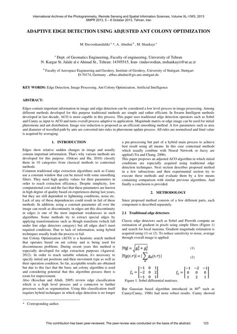pdf adaptive edge detection using adjusted ant colony optimization