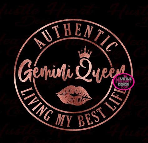 Authentic Gemini SVG Gemini Queen Svg Gemini Birthday Svg Zodiac