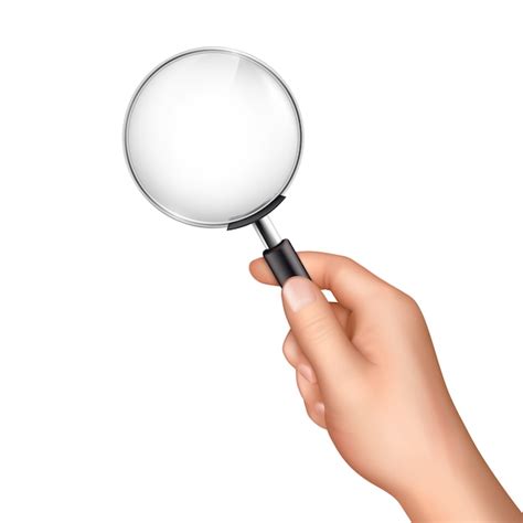 Magnifying Glass With Hand Png