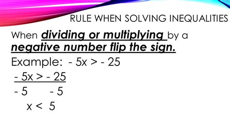 Maths Inequalities Presentation Mathematics