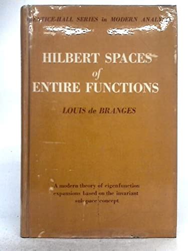 hilbert spaces of entire functions by louis de branges pdf sci
