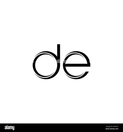 DE Logo Monogram With Slice Rounded Modern Design Template Isolated On