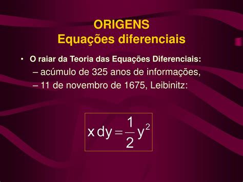 PPT SOLUÇÃO NUMÉRICA DE EQUAÇÕES DIFERENCIAIS PowerPoint Presentation