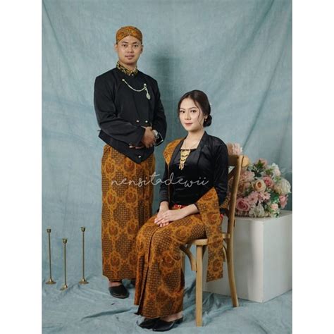 Jual 1 Set HT SBD01B Baju Prewedding Instan Baju Adat Jawa Solo