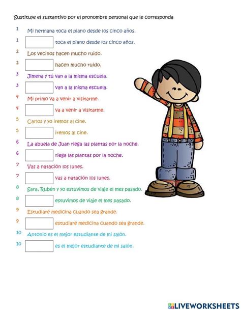 Ficha De Pronombres Personales En Pdf Online Reglas De Clase