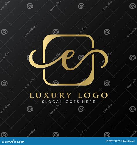 Initial E Letter Logo Design Vector Template Abstract Luxury Letter E