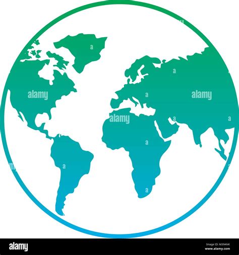 Planeta Tierra globo terráqueo icono de mapa Imagen Vector de stock Alamy