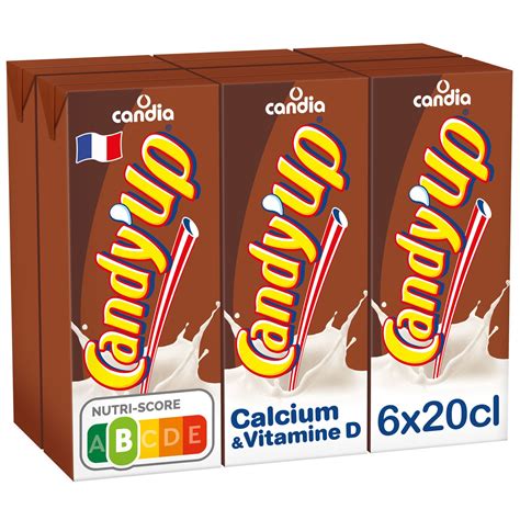 Boisson lactée chocolat Candy Up CANDIA le pack de 6 briques de 20cL